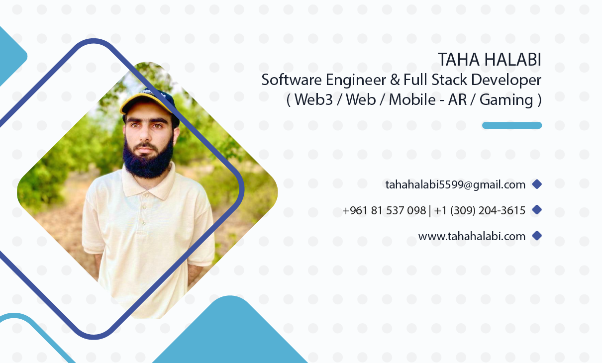 Taha Halabi – Team Leader, Full Stack Developer